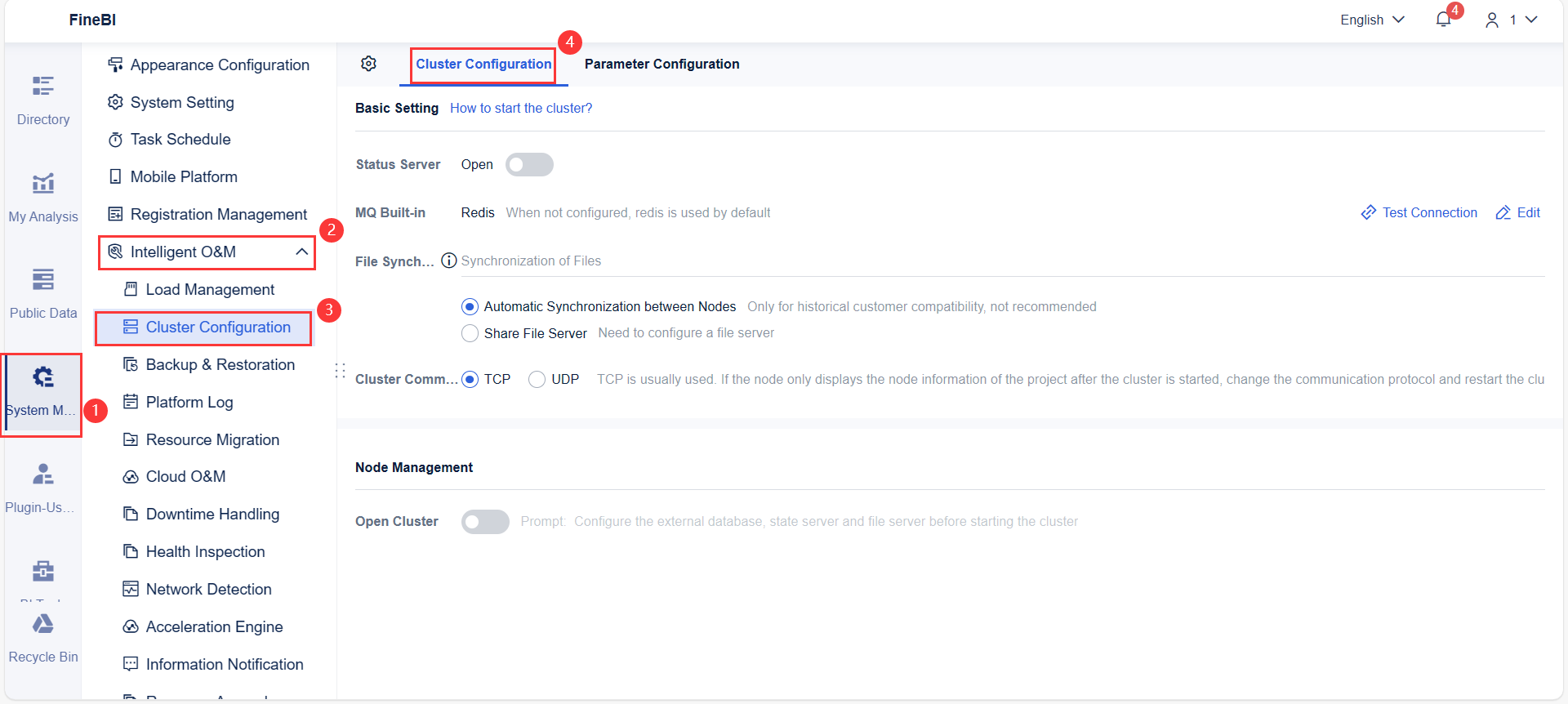 Configuring a Standard Extraction Cluster on Linux Manually- FineBI Document