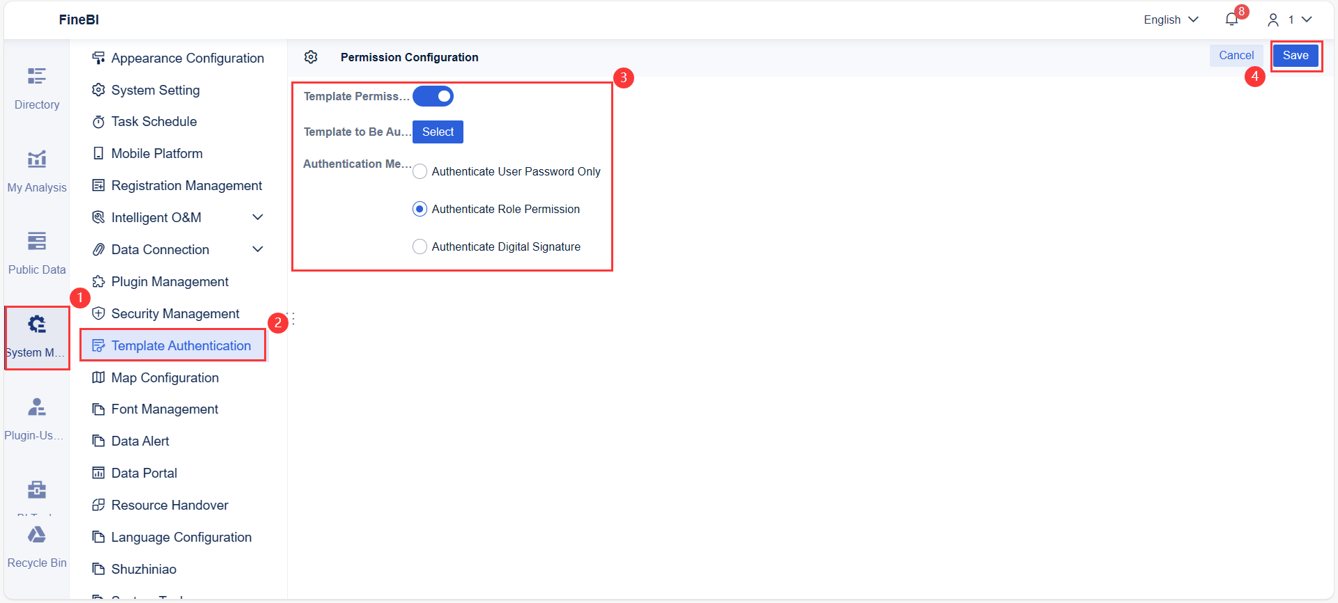 Homepage Management- FineBI Help Document