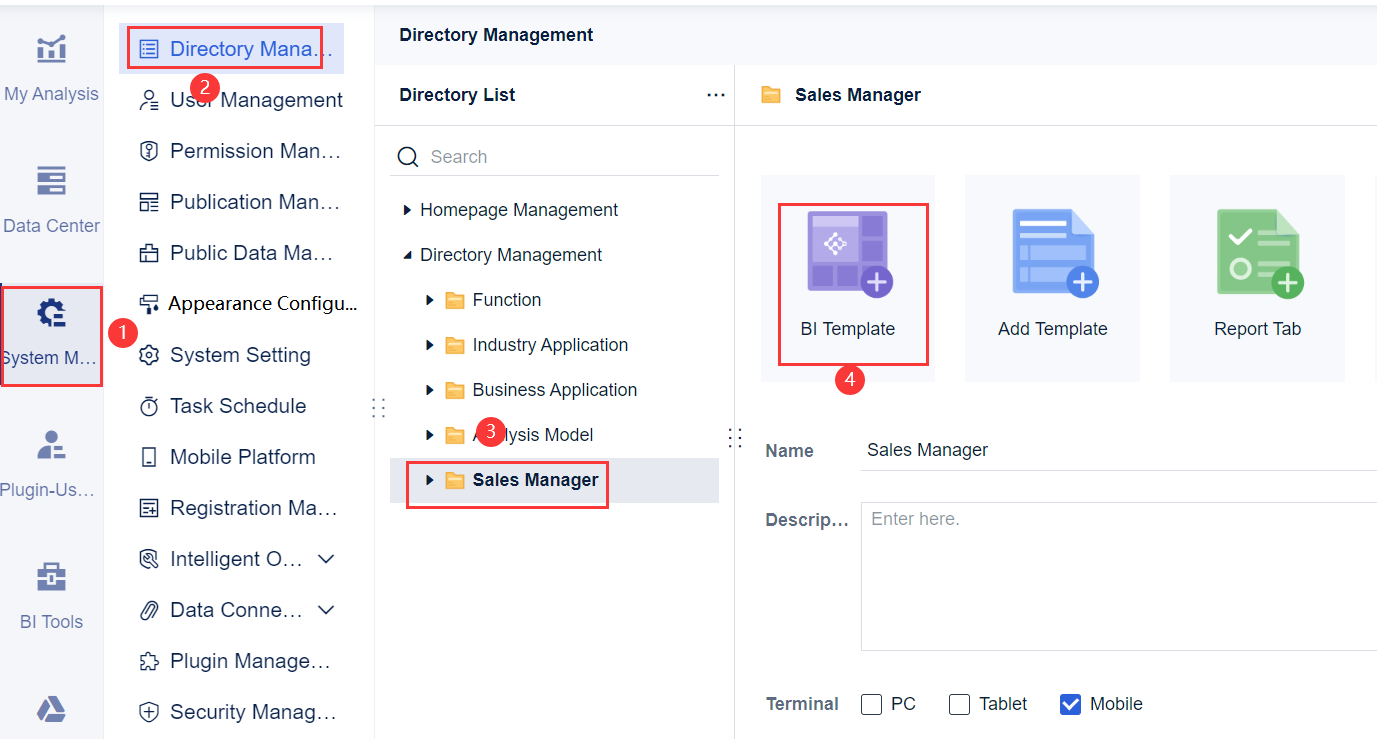 Mobile Data Portal Usage Example- FineBI Document