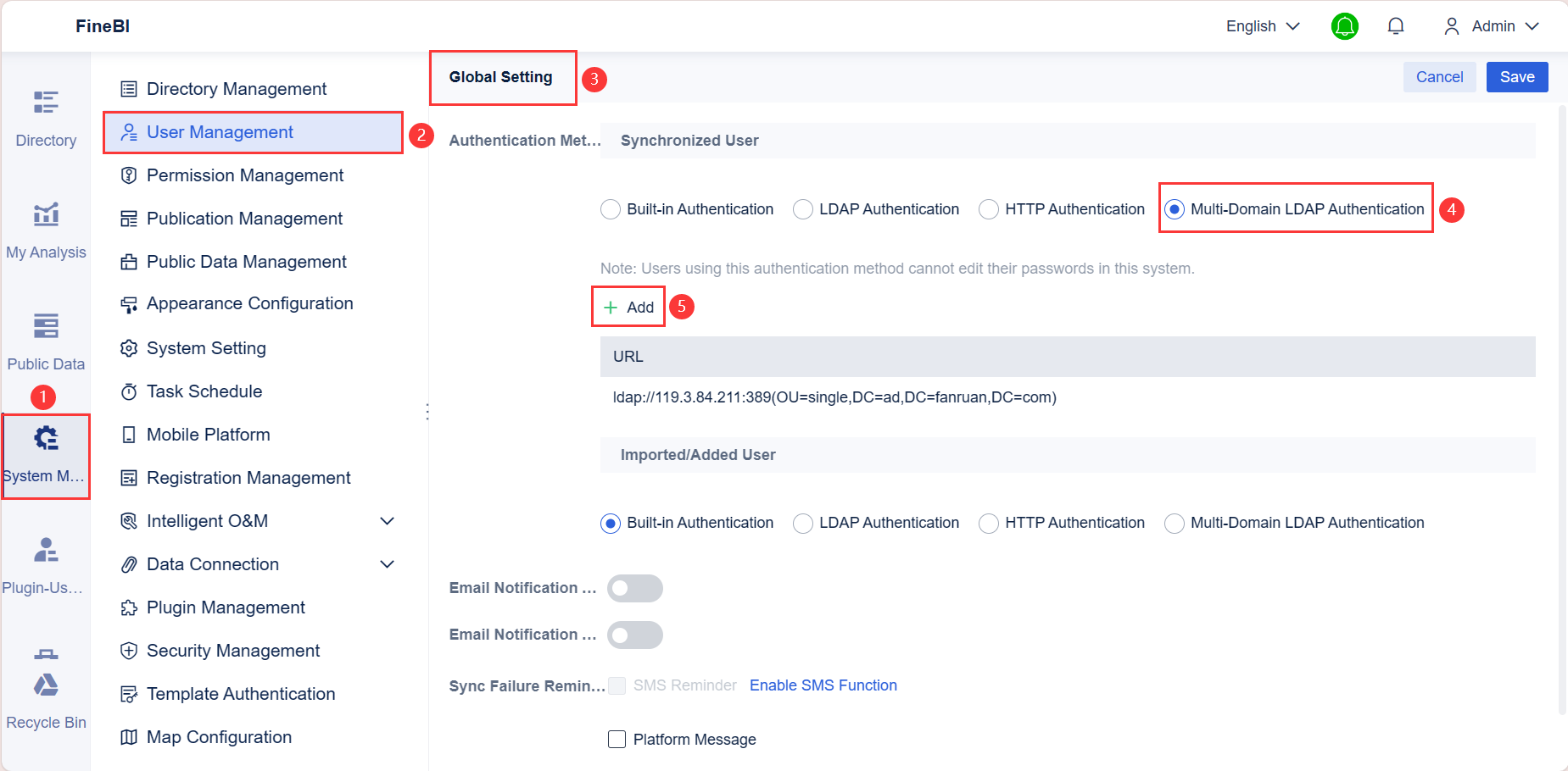 Multi-Domain LDAP Authentication (Enhanced) Plugin- FineBI Document