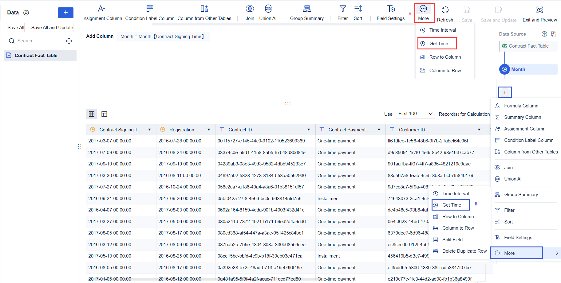 Getting Time- FineBI Help Document