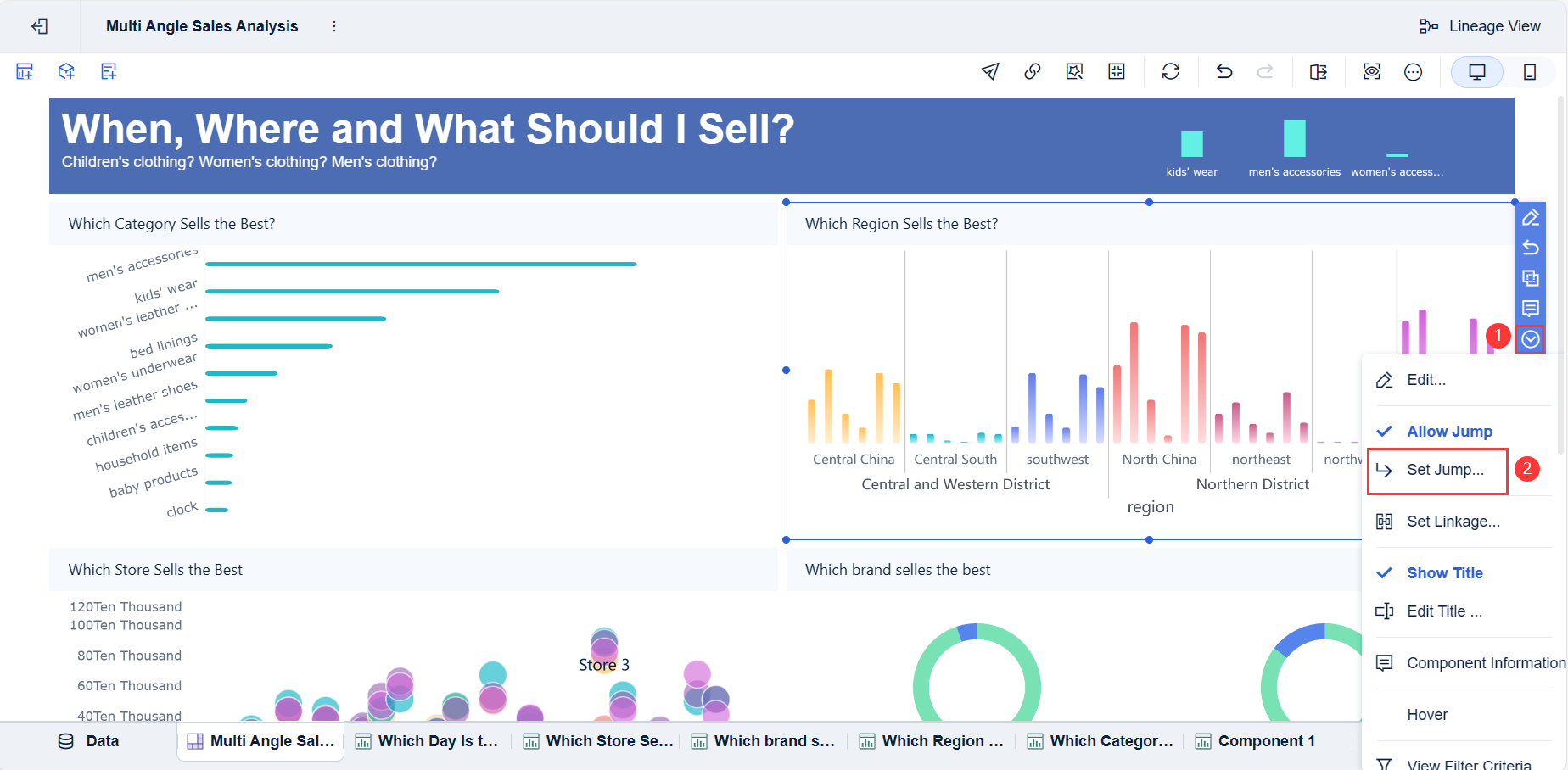 Jumping to a FineReport Template- FineBI Document