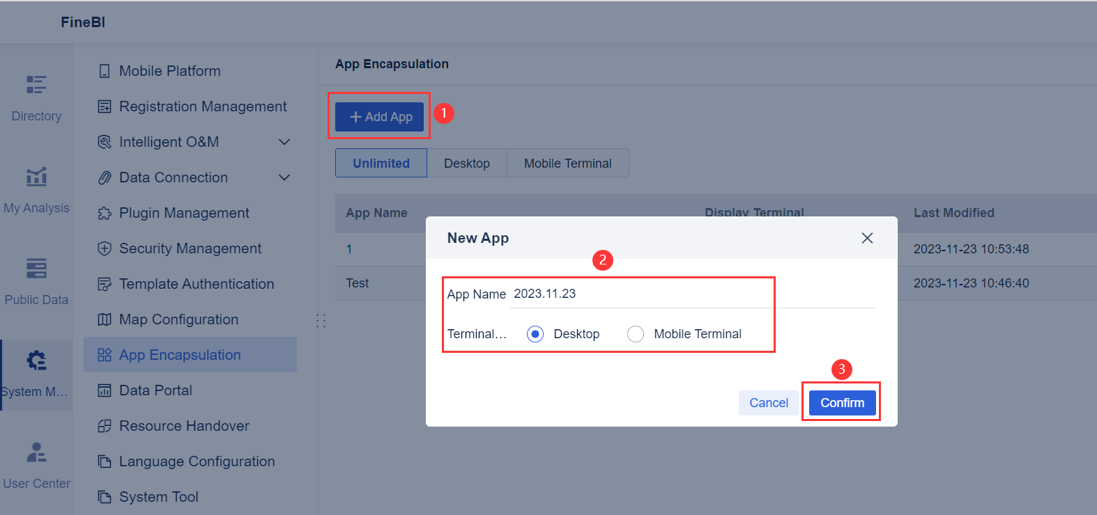 App Encapsulation- FineBI Document