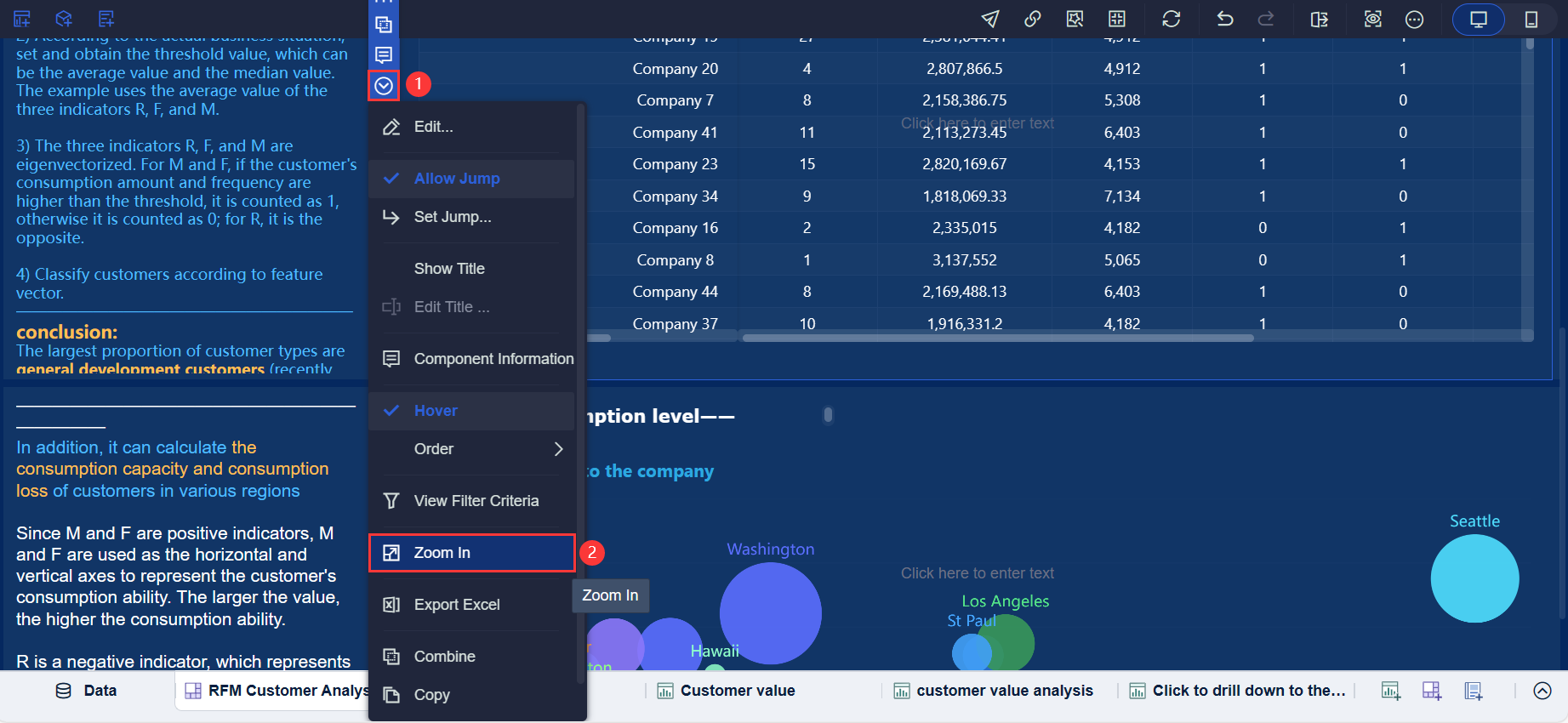 Component Zooming In- FineBI Help Document