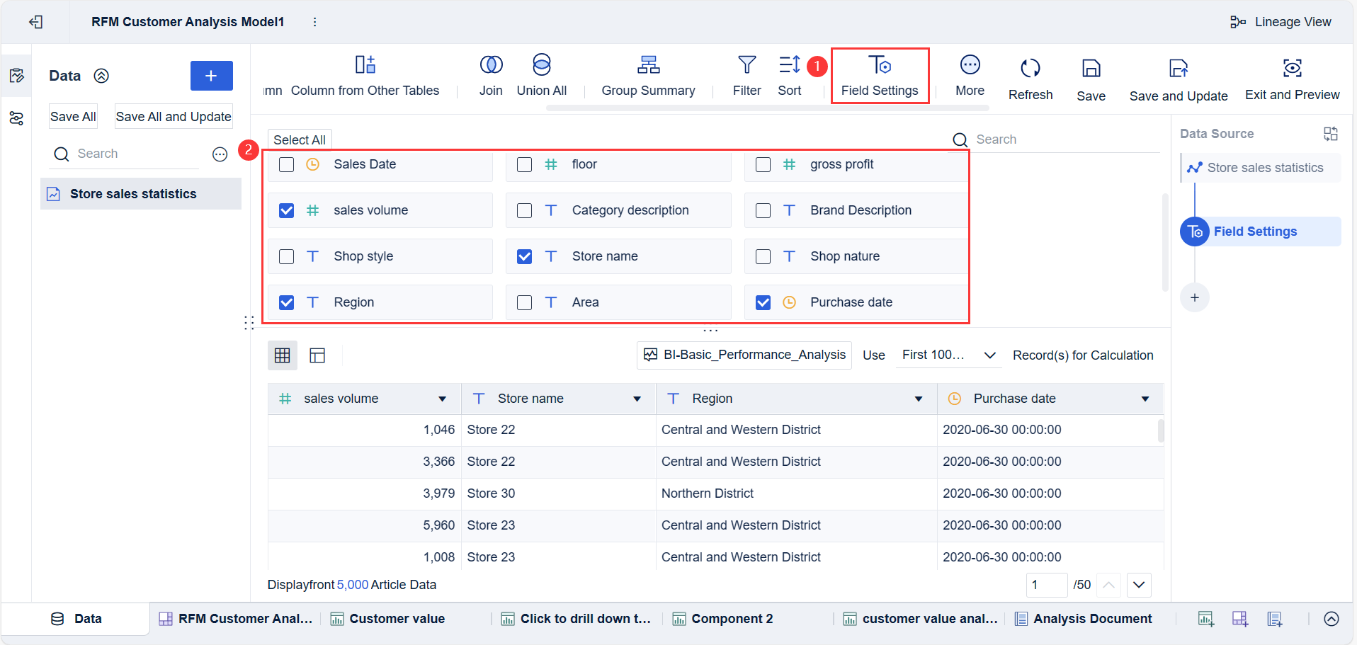 Adding a Summary Column- FineBI Help Document