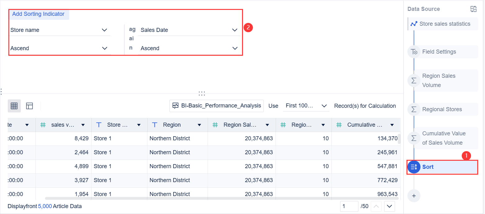Adding a Summary Column- FineBI Help Document