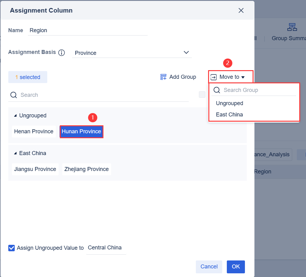Adding an Assignment Column- FineBI Help Document