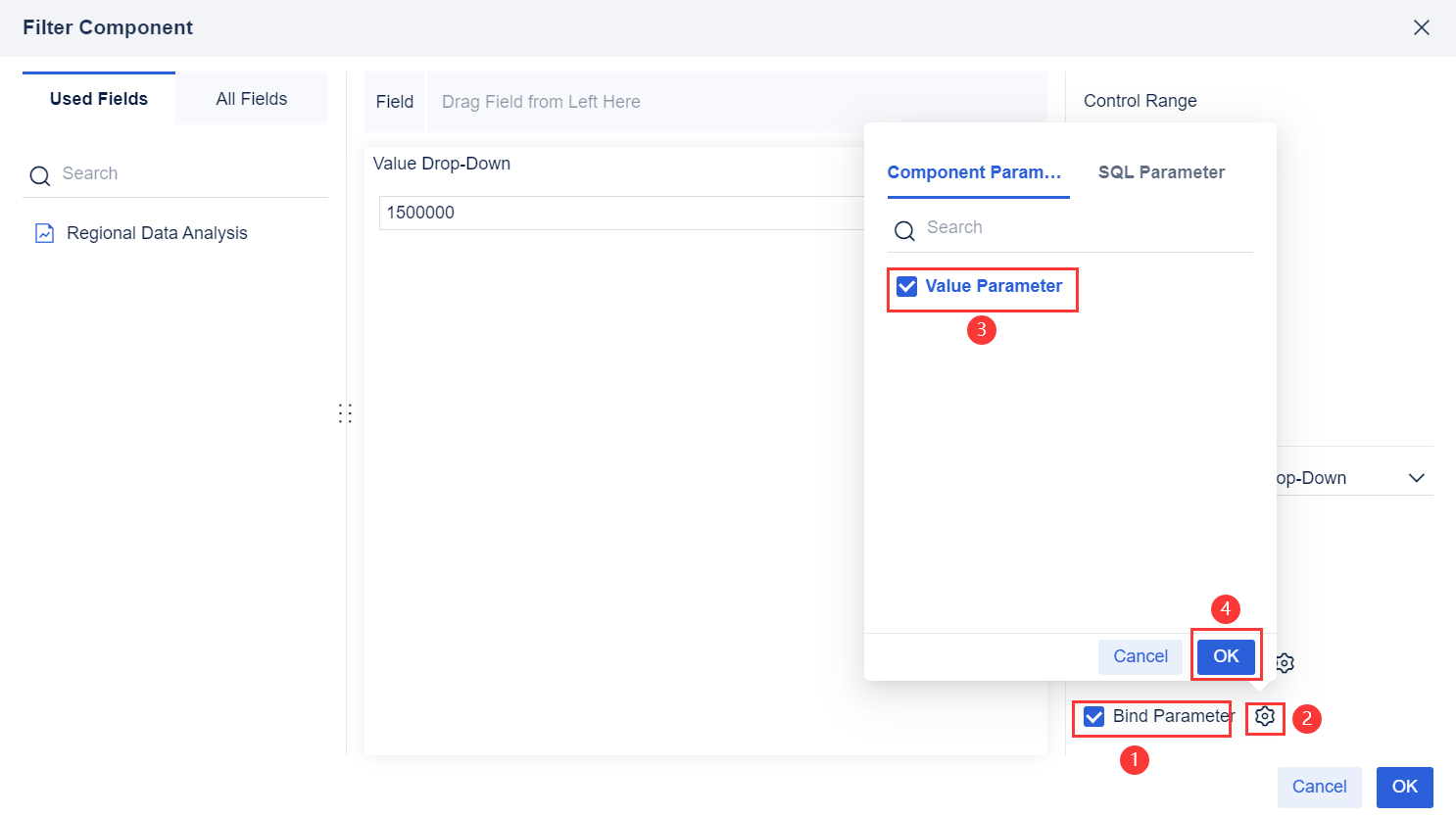Dynamic Control of Result Values Through Parameters in Calculation Fields- FineBI Help Document
