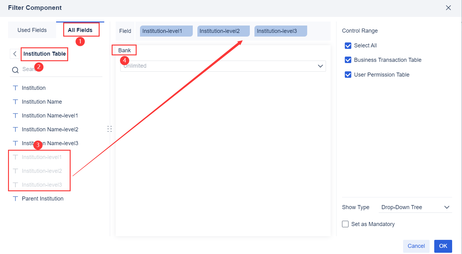 Filter Component Controlling Multiple Components Through Associations- FineBI Help Document