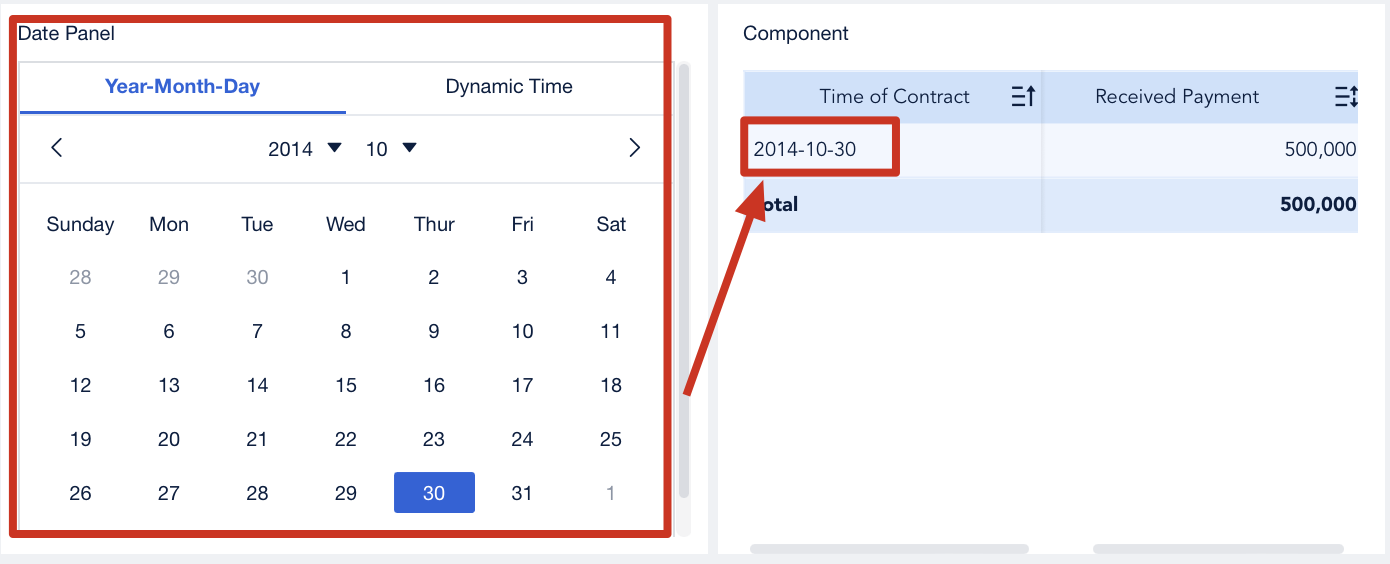 Time Filter Component- FineBI Help Document