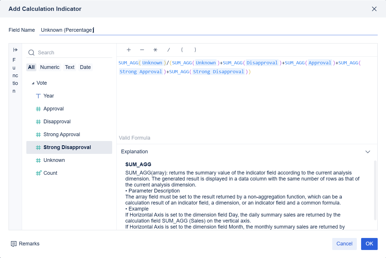Stacked Percentage Column Chart - Multiple Indicators- FineBI Help Document