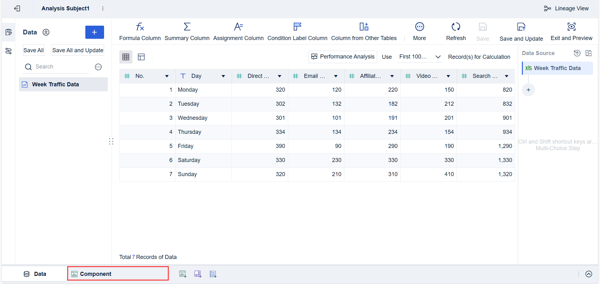 Stacked Column Chart- FineBI Help Document