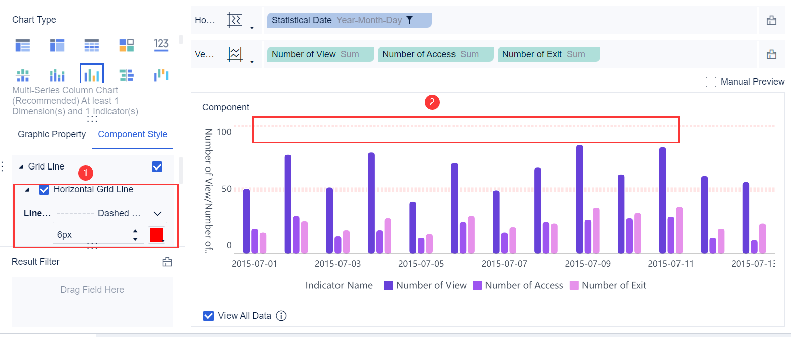 Chart Component Style- FineBI Help Document