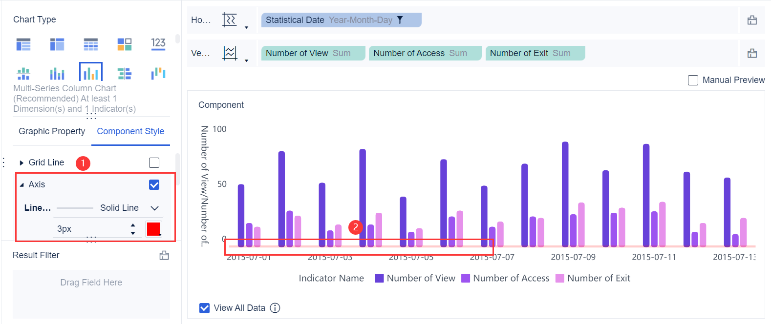 Chart Component Style- FineBI Help Document