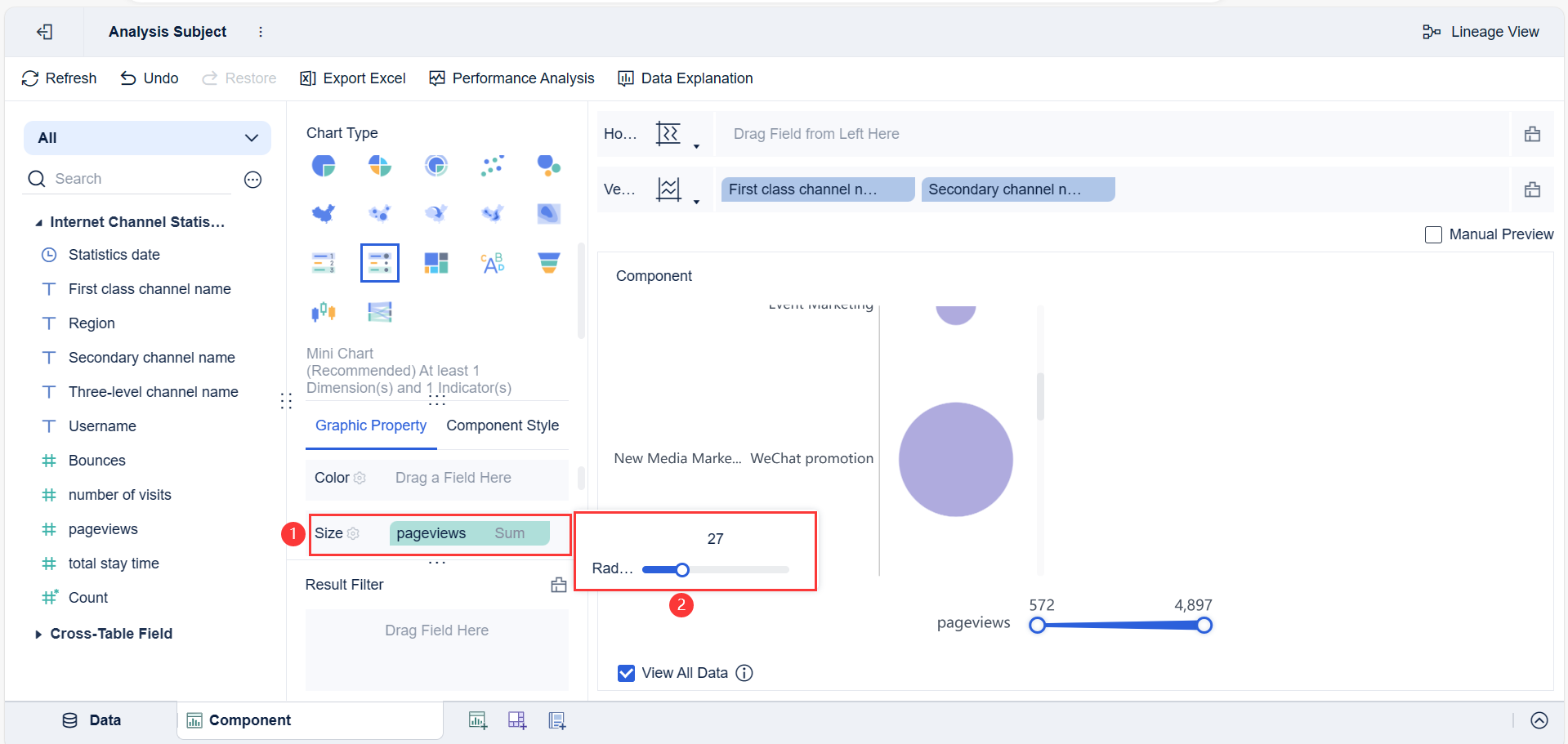 Mini Chart- FineBI Help Document