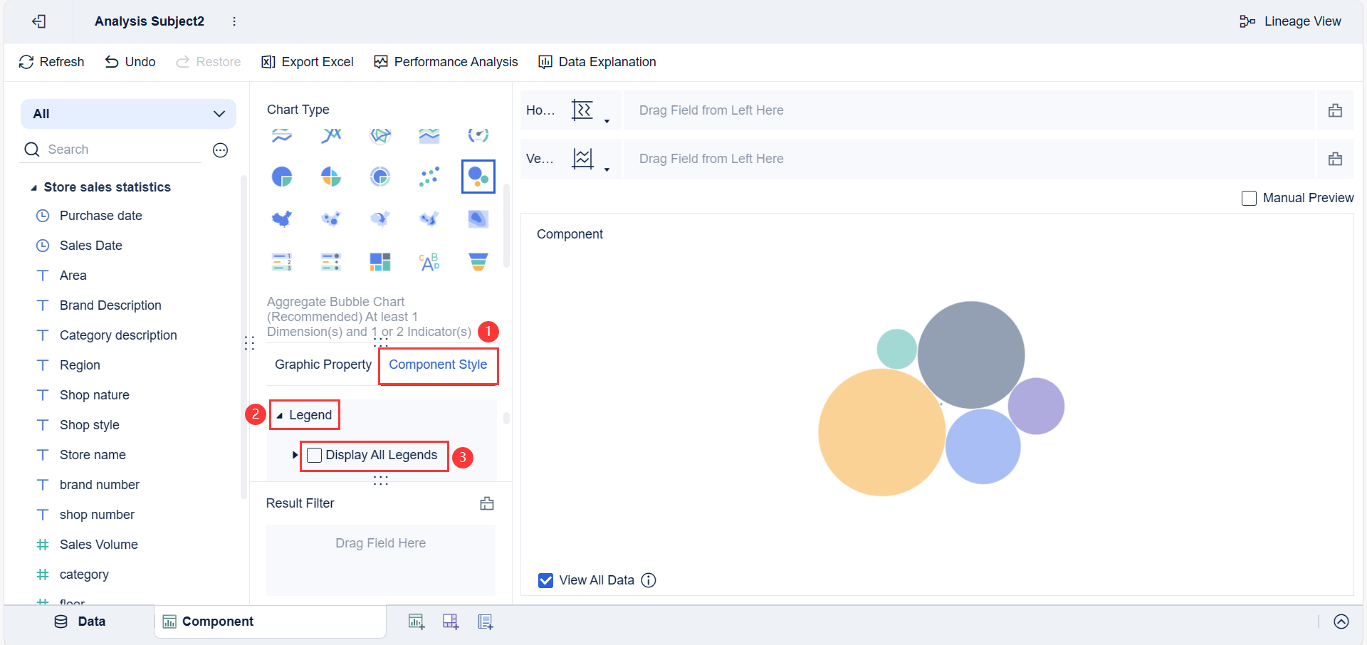 Aggregate Bubble Chart- FineBI Document