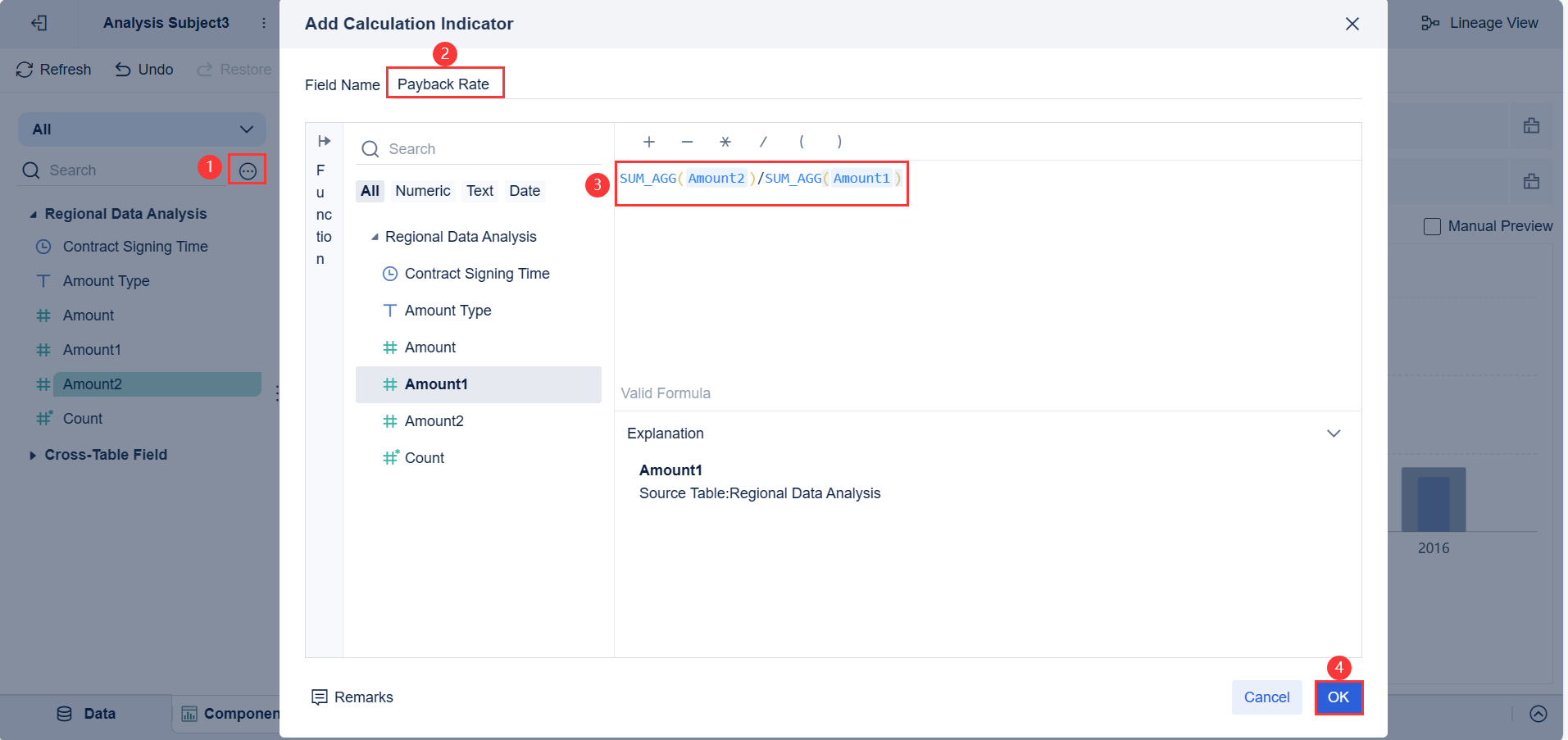 Bullet Chart- FineBI Help Document