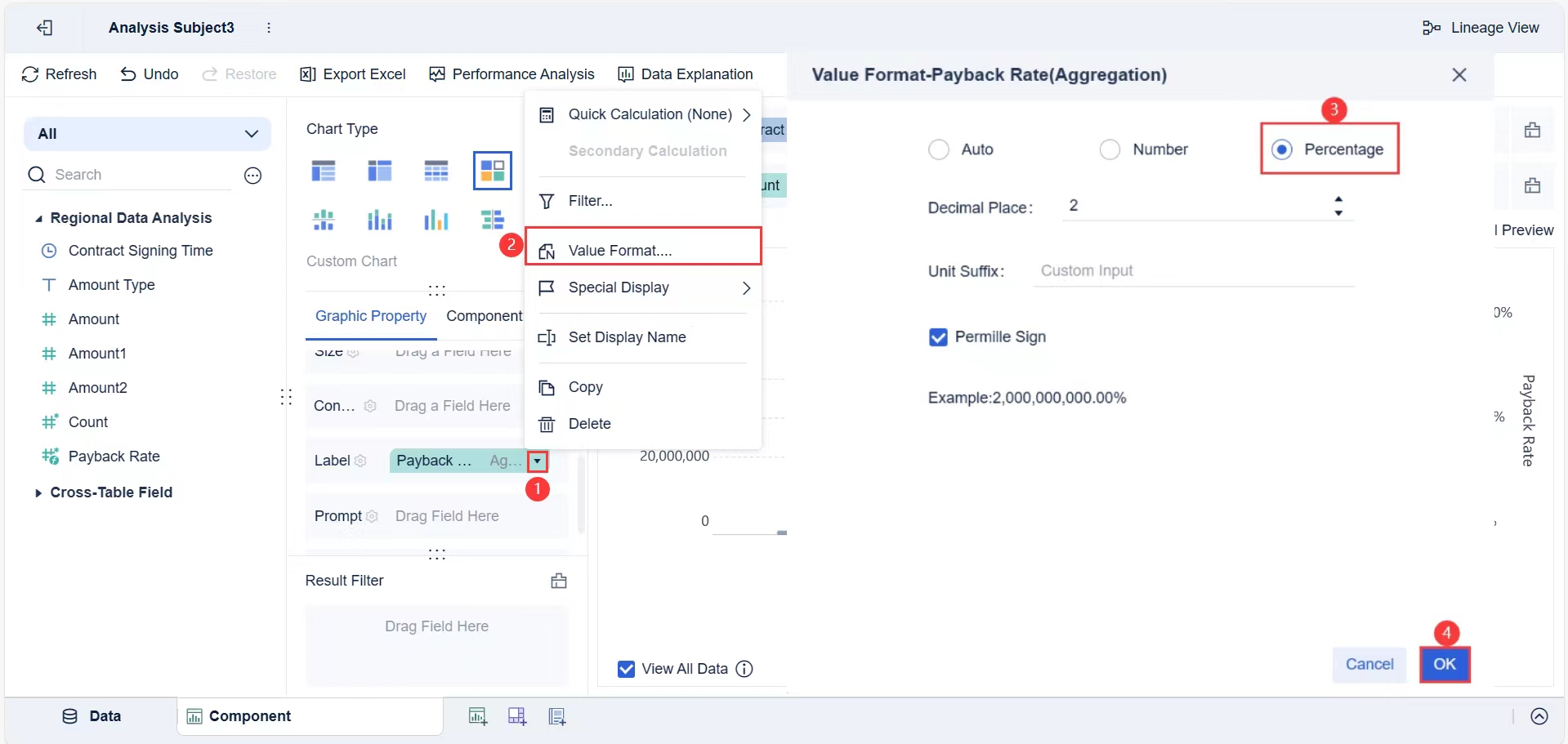 Bullet Chart- FineBI Help Document