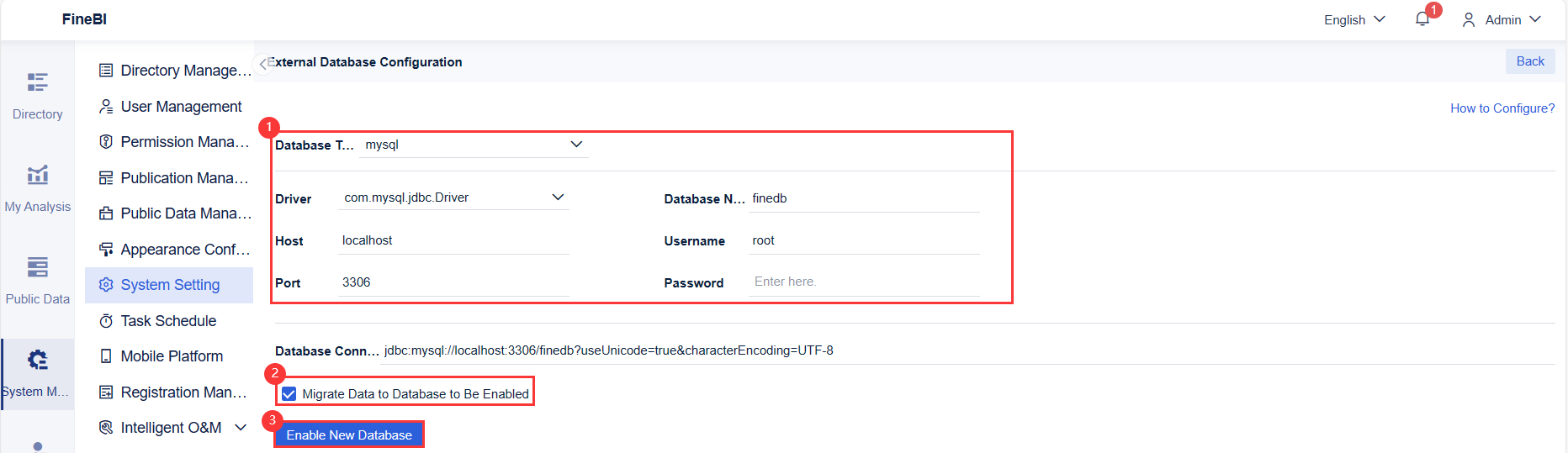 Configuring MySQL8 Databases- FineBI Document