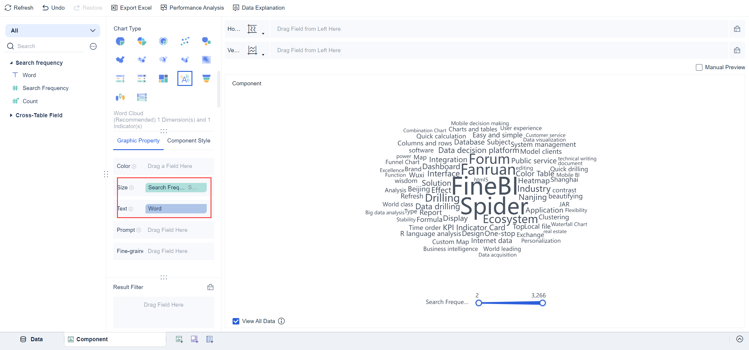 Word Cloud- FineBI Help Document