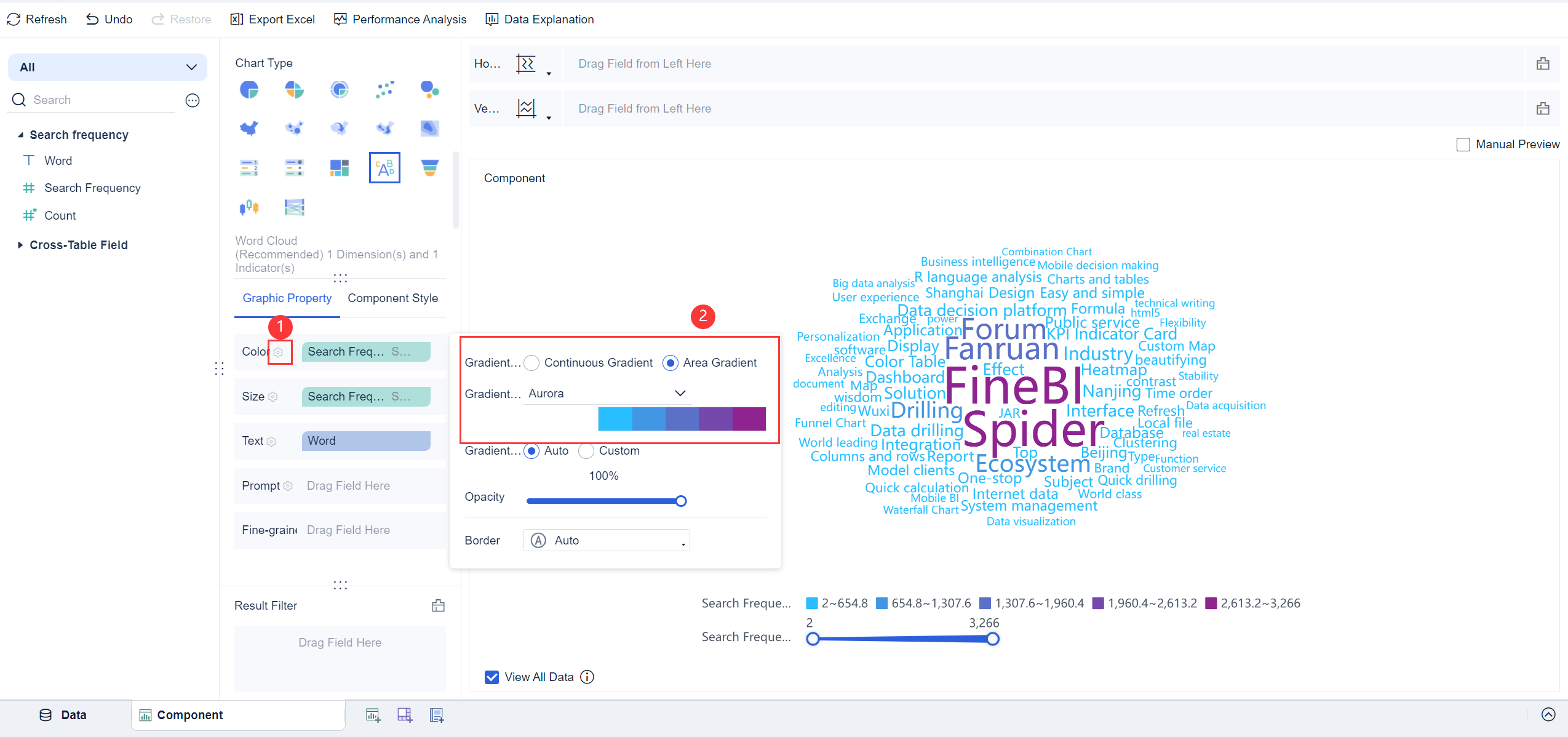 Word Cloud- FineBI Help Document