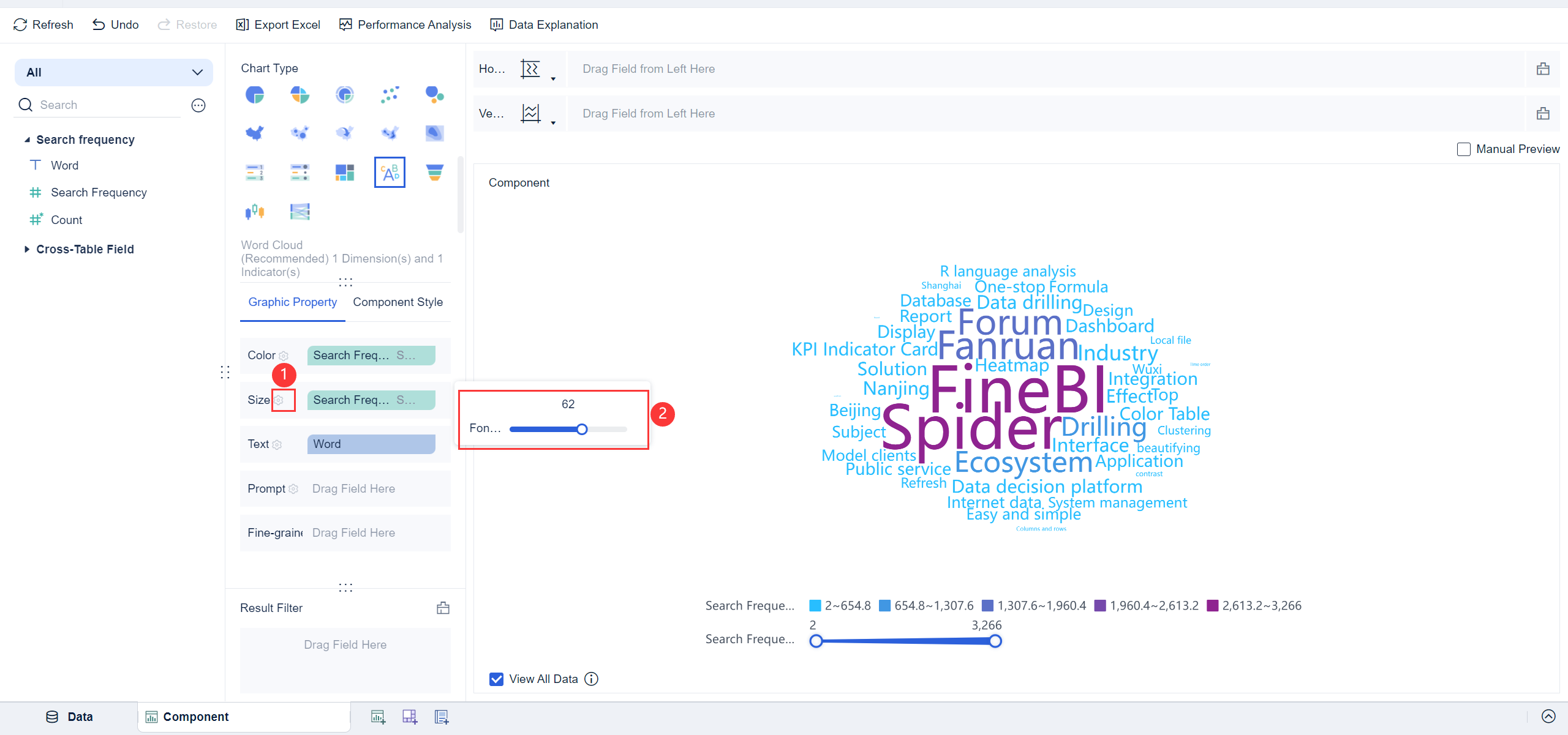 Word Cloud- FineBI Help Document