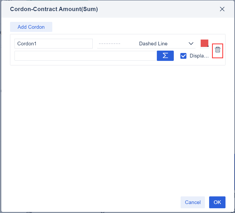 Cordon/Trendline Setting in the Chart- FineBI Help Document