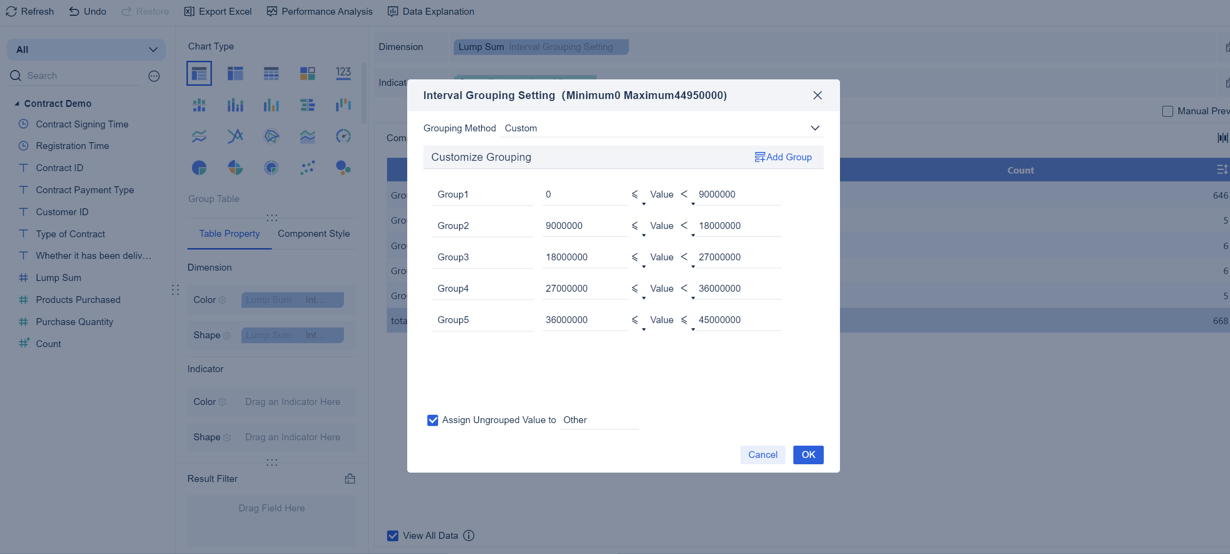 Converting Indicator Fields into Dimension Fields- FineBI Help Document