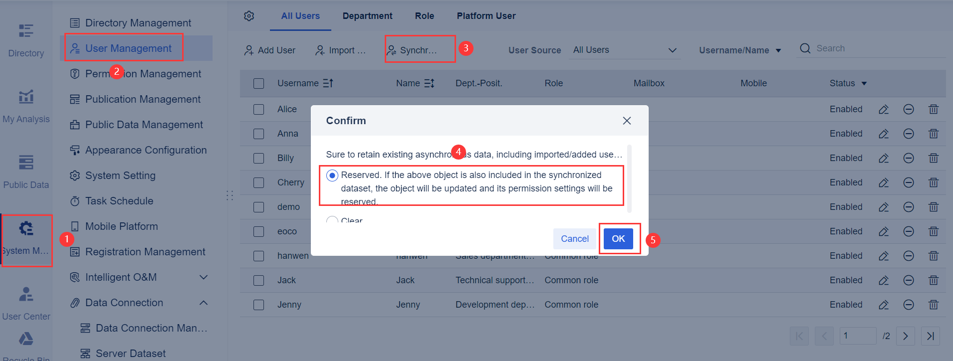 Transferring the Default Value Corresponding to the Login Name by the Filter Com- FineBI Help ...