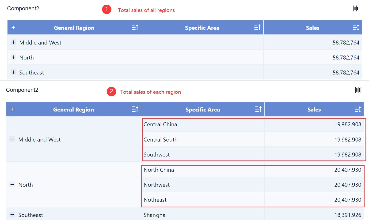 Quick Calculation - All Values- FineBI Help Document