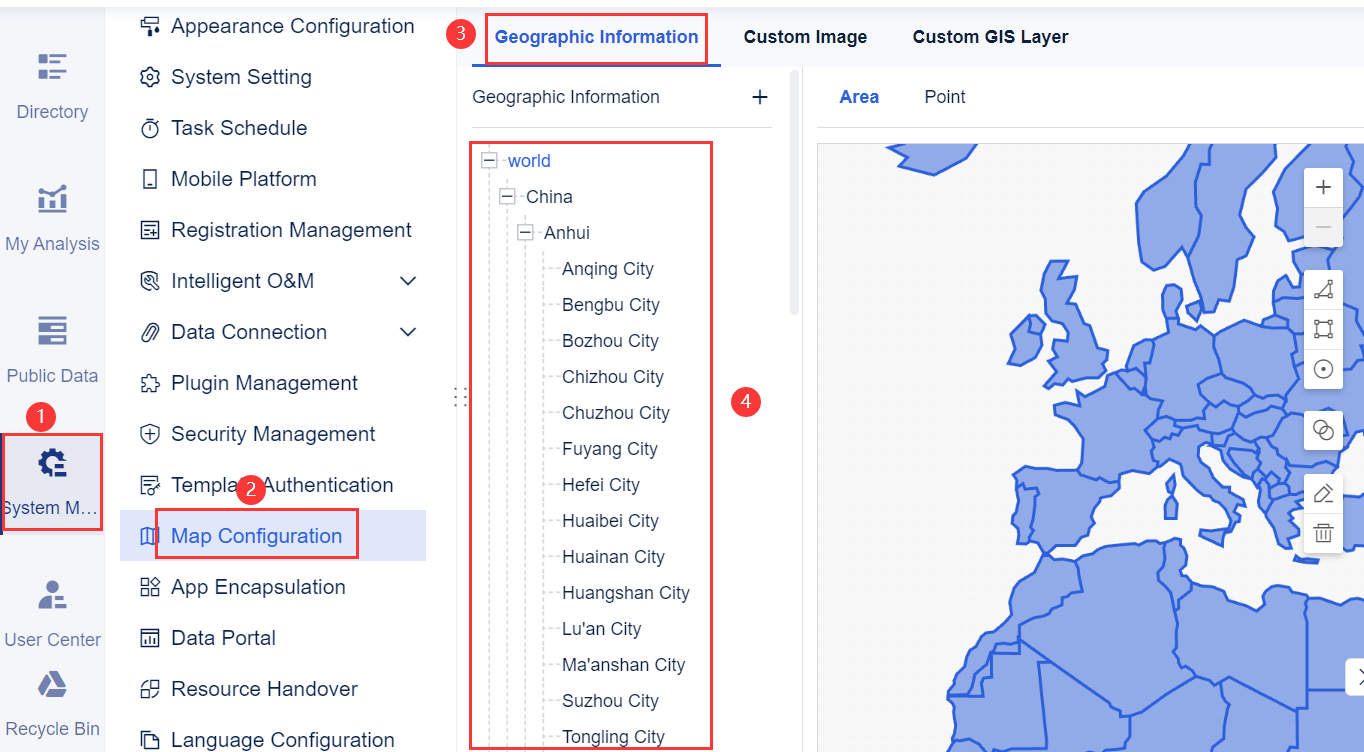 Geographic Role Match Rules- FineBI Help Document