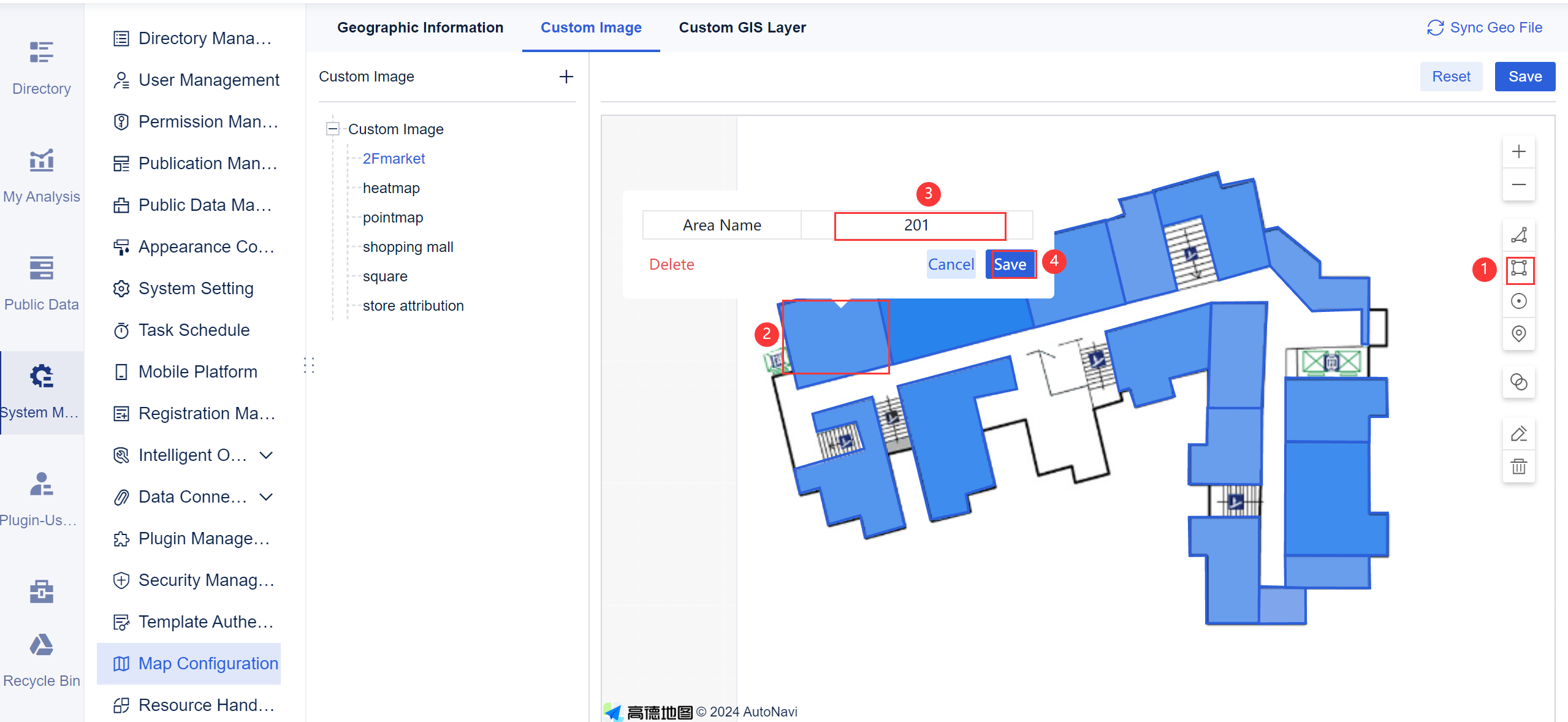 Custom Image Map- FineBI Help Document