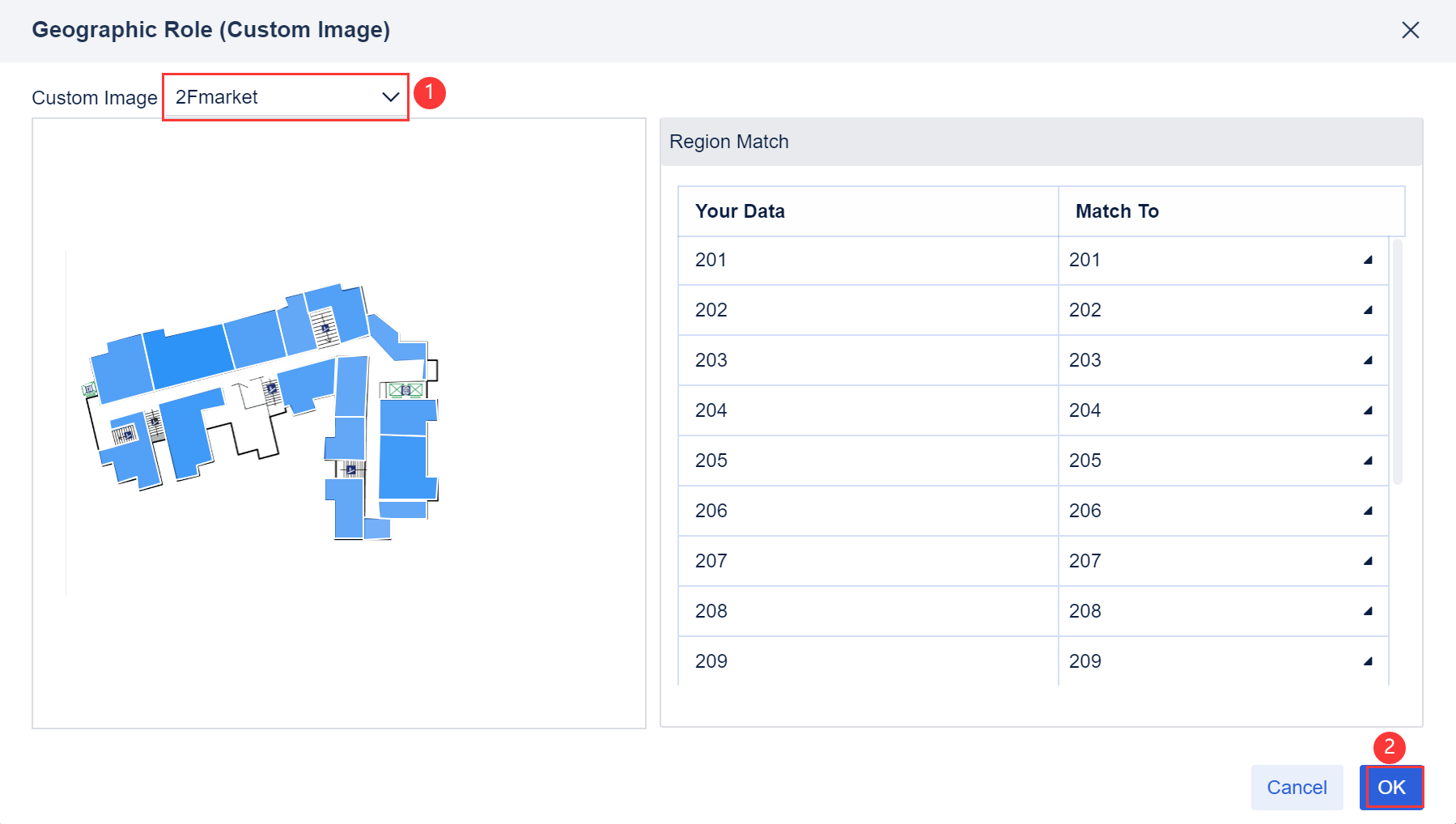 Custom Image Map- FineBI Help Document