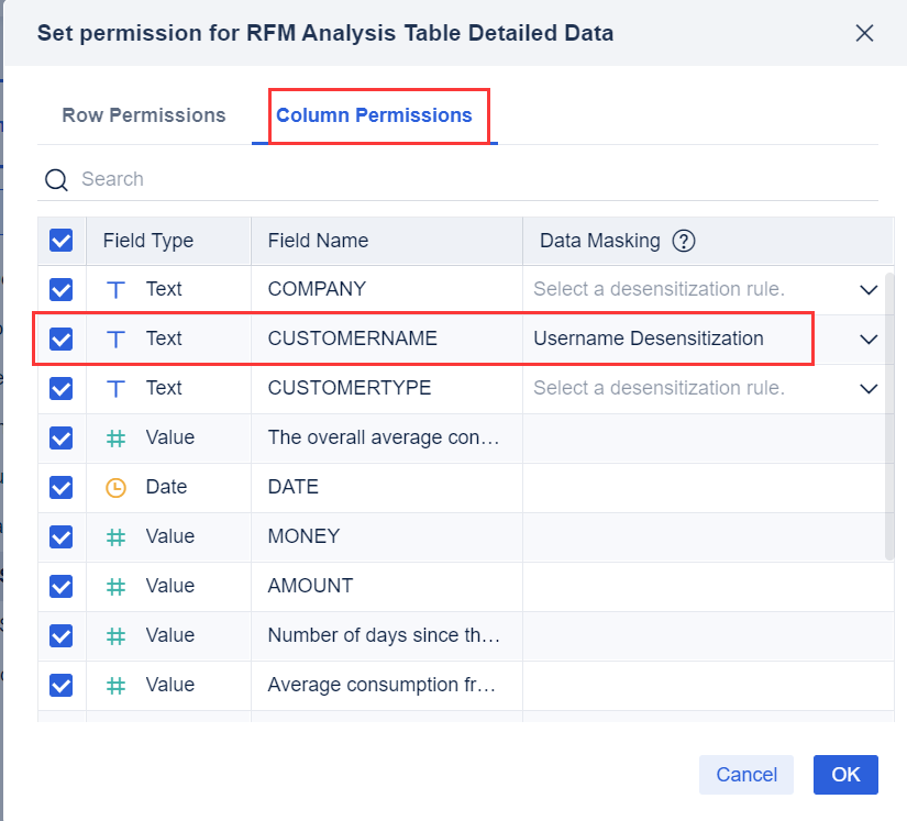 Data Desensitization- FineBI Help Document