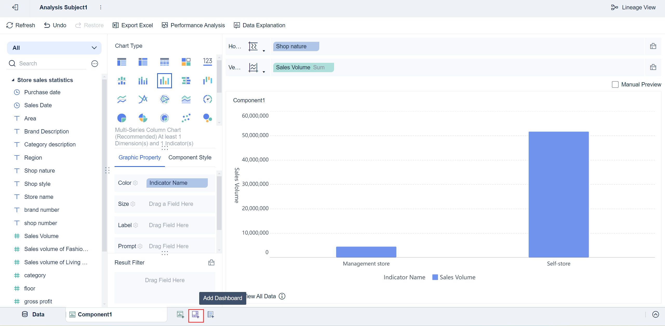 Adding Components to Dashboards- FineBI Help Document