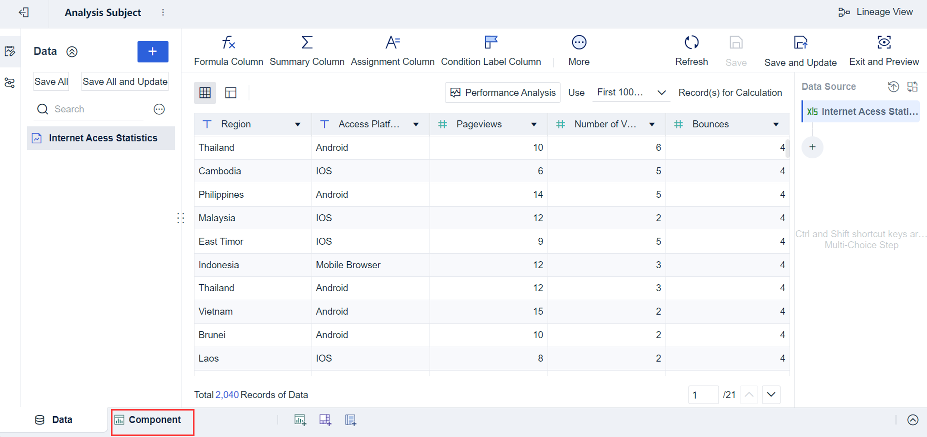 Chart Indicator Juxtaposition and Aggregation- FineBI Help Document
