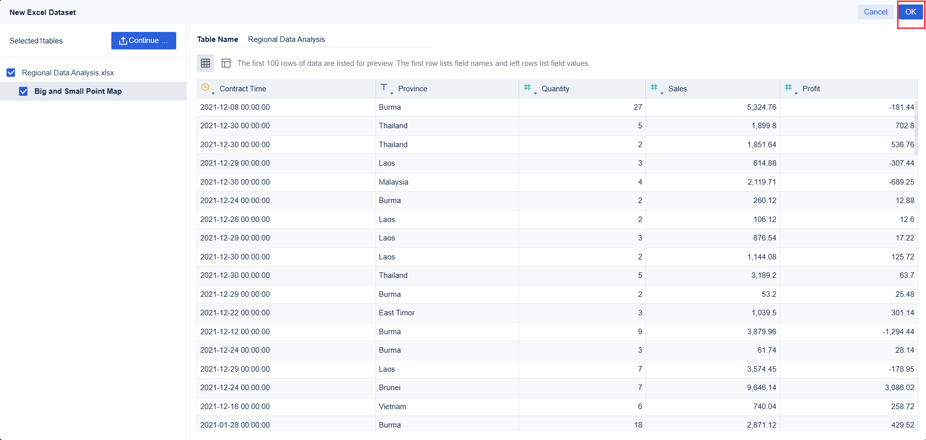 Point Map- FineBI Help Document