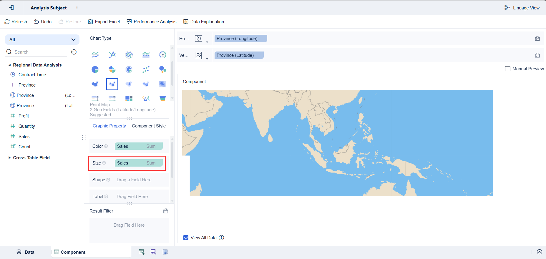 Point Map- FineBI Help Document