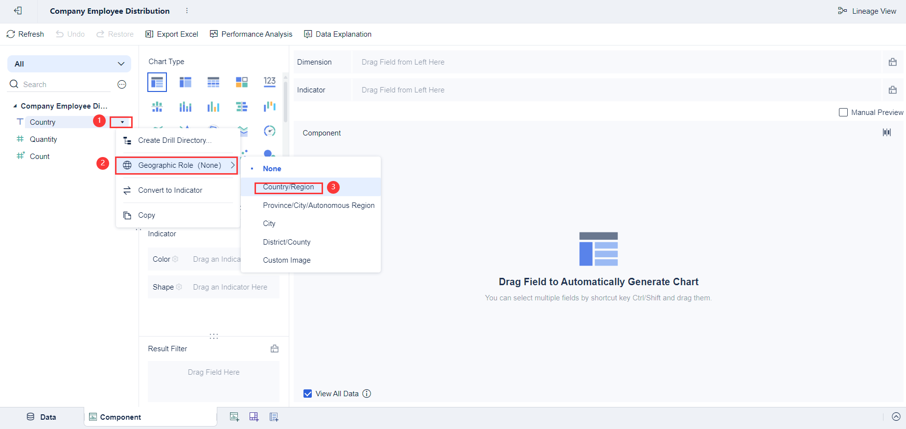 Area Map- FineBI Help Document