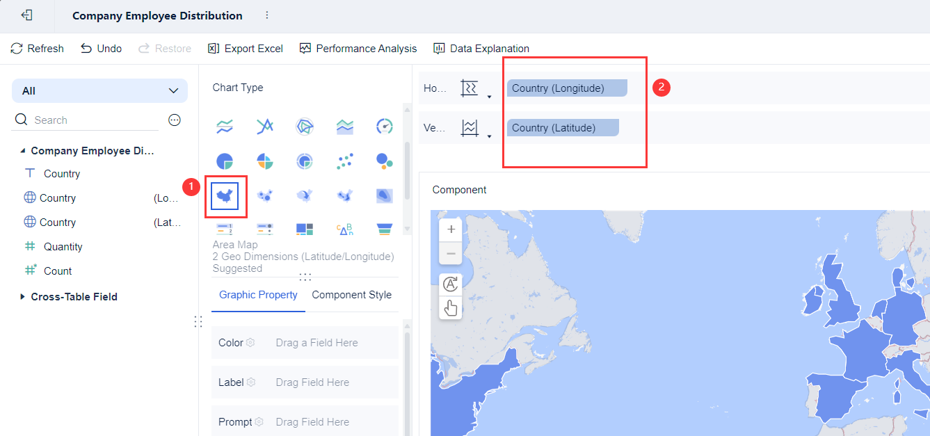 Area Map- FineBI Help Document