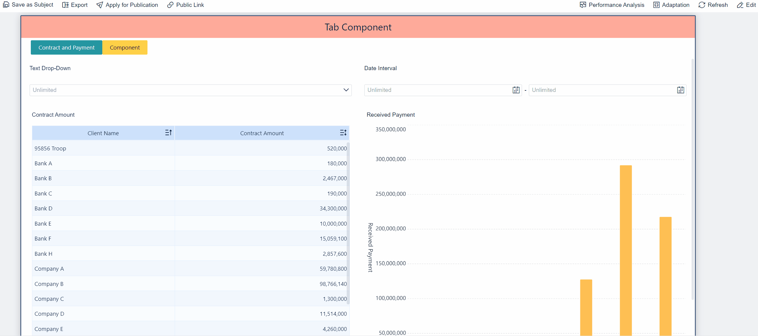 Tab Component- FineBI Help Document