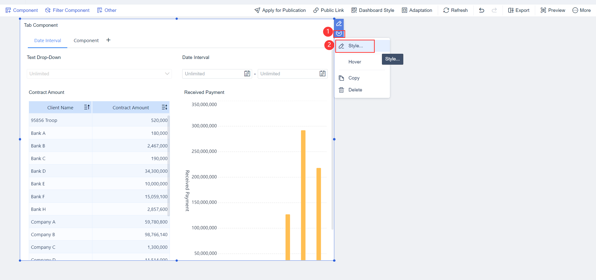 Tab Component- FineBI Help Document