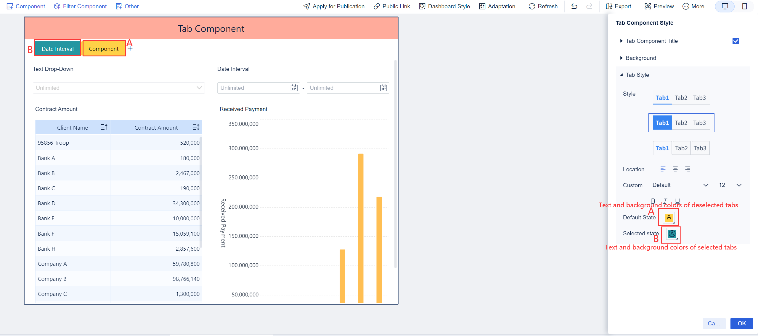 Tab Component- FineBI Help Document