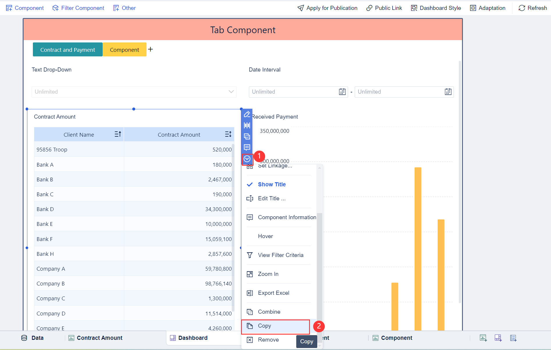 Tab Component- FineBI Help Document