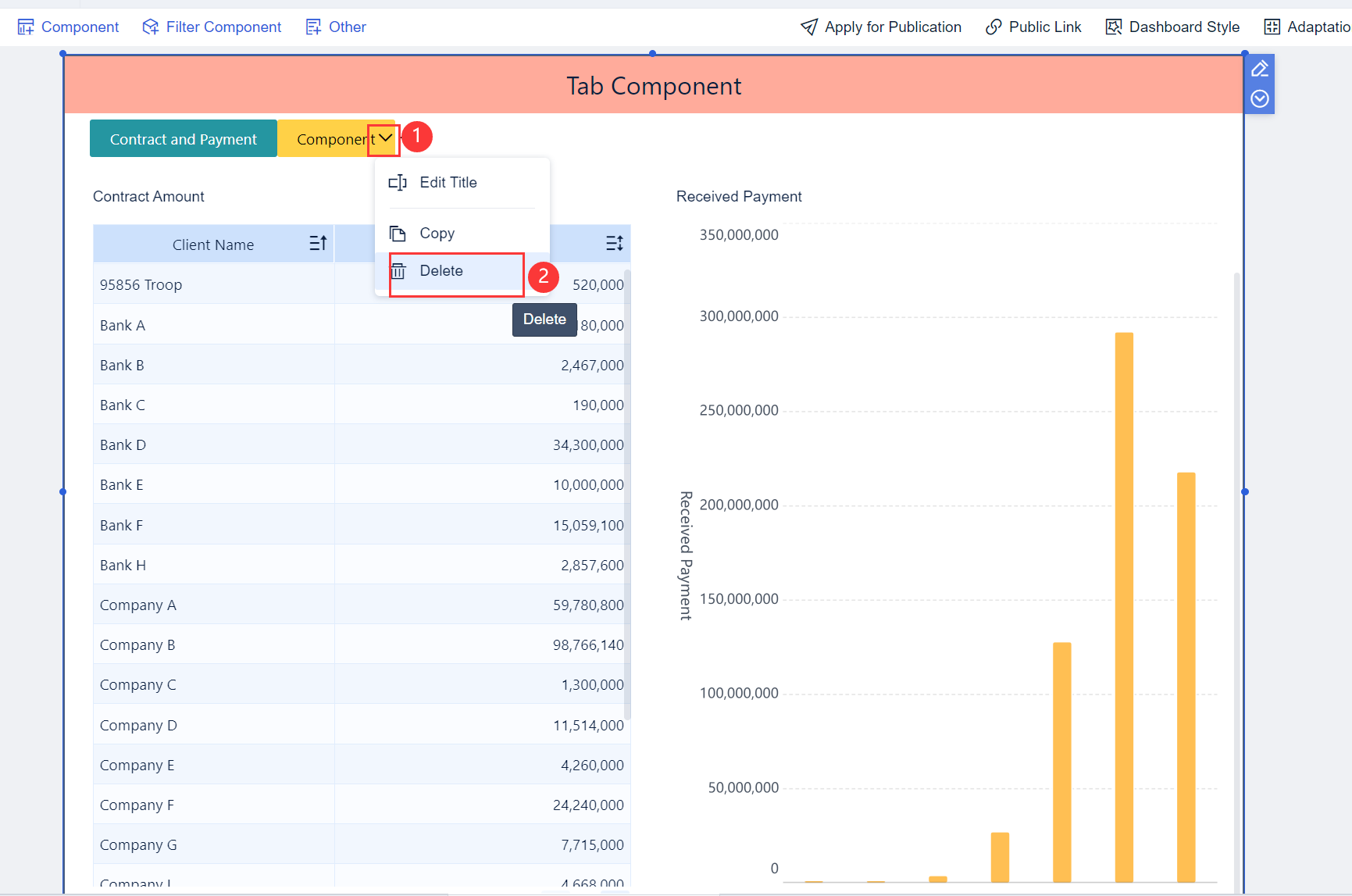 Tab Component- FineBI Help Document