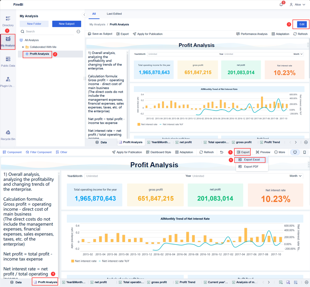 Dashboard Export- FineBI Help Document