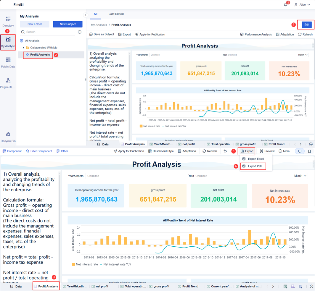 Dashboard Export- FineBI Help Document