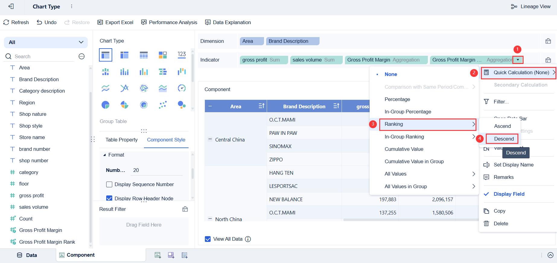 Group Table- FineBI Help Document