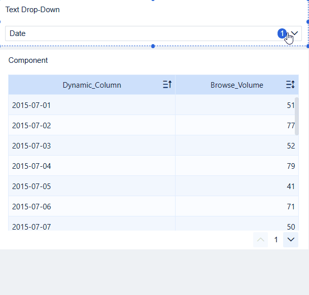 [Direct Connection] Using Dynamic Columns of the Table Component- FineBI Help Document