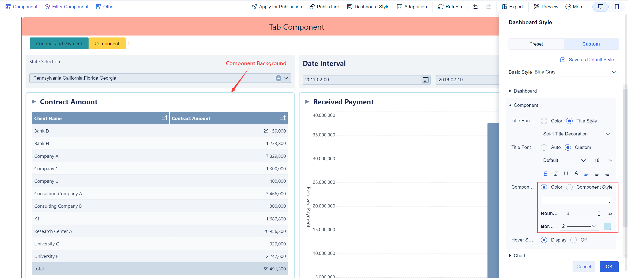 Dashboard Style- FineBI Help Document